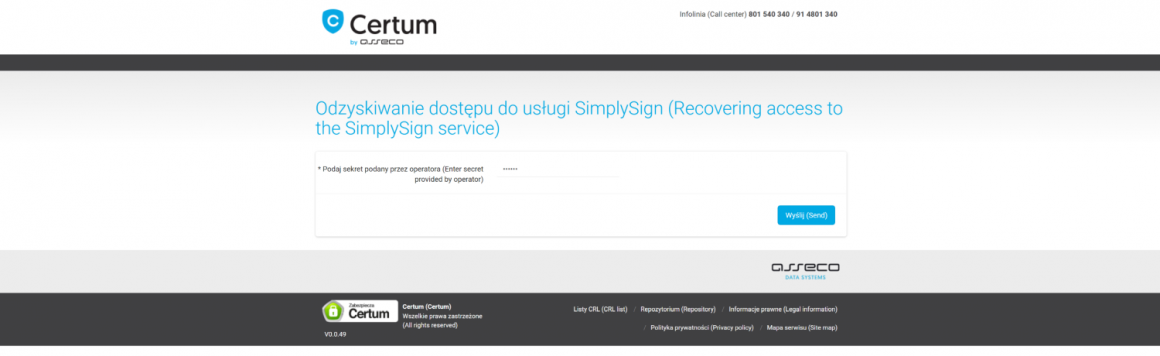 🥇 Activation Certum Code Signing SimplySign - SSLPOINT